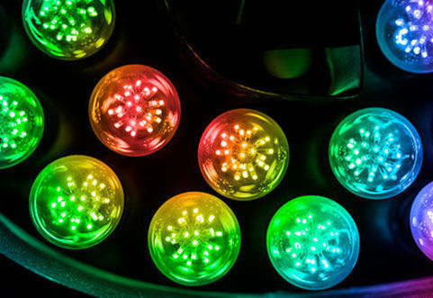 Bright, laser-based lighting devices